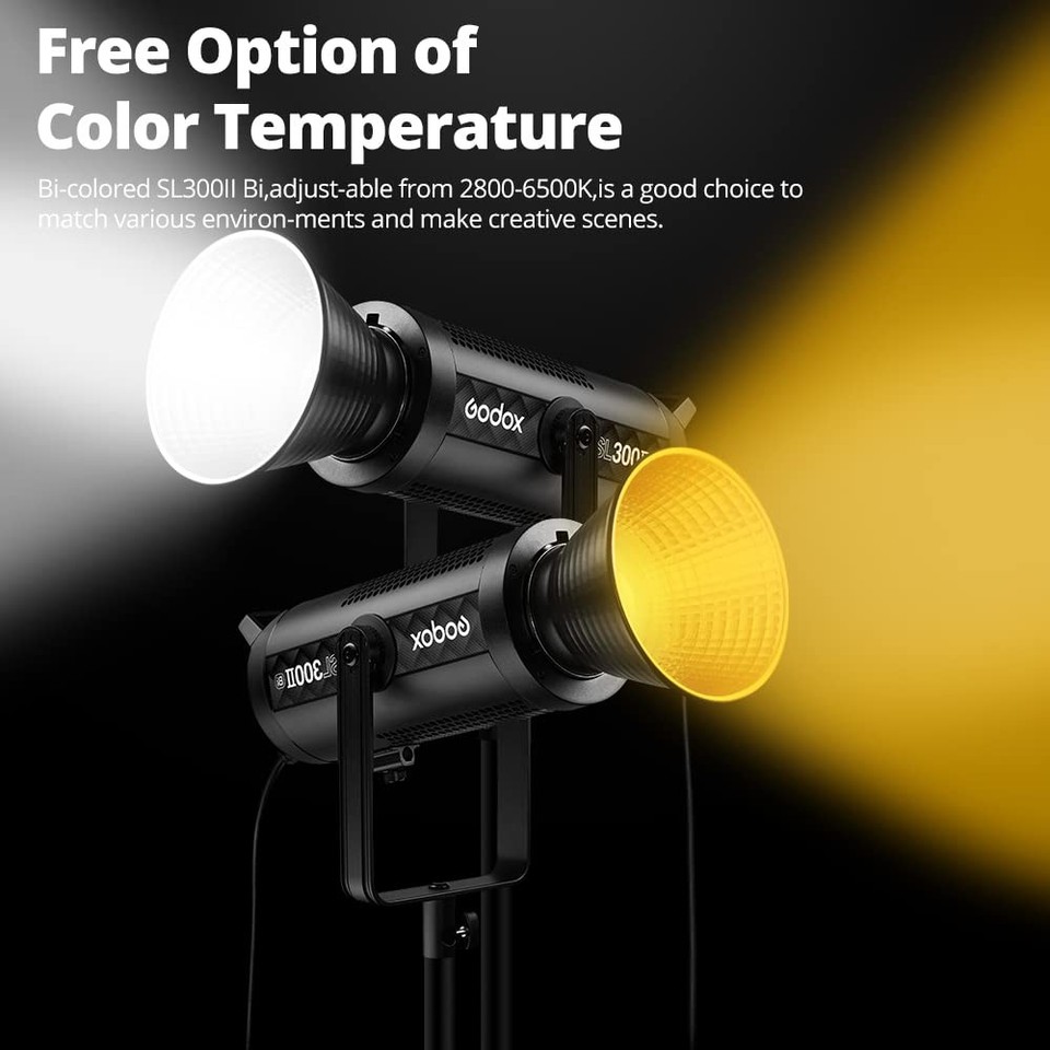 Godox SL300IIBI SL300II BI SL300II-BI 320W 2800-6500K Bi-Color LED ...