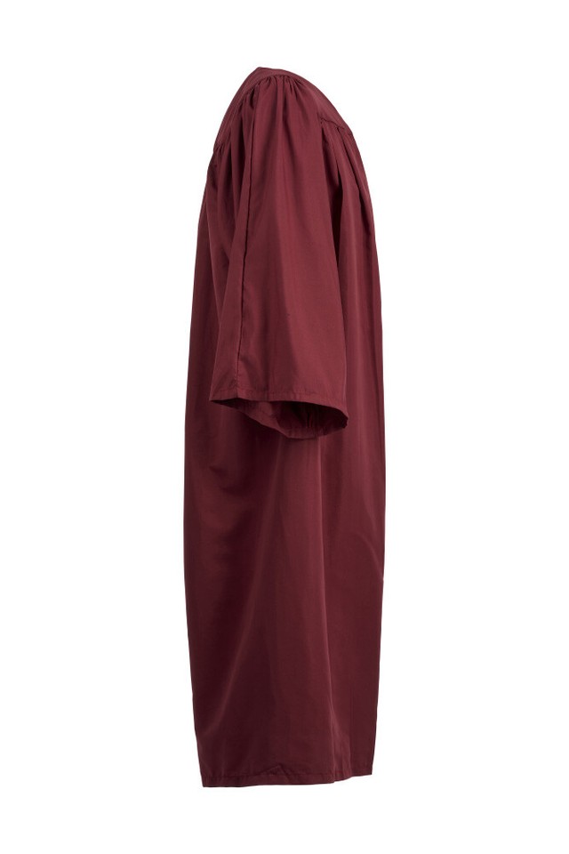 Choir Robe Burgundy Gown Mens Priest Preacher Clergy Flat Pleat ...