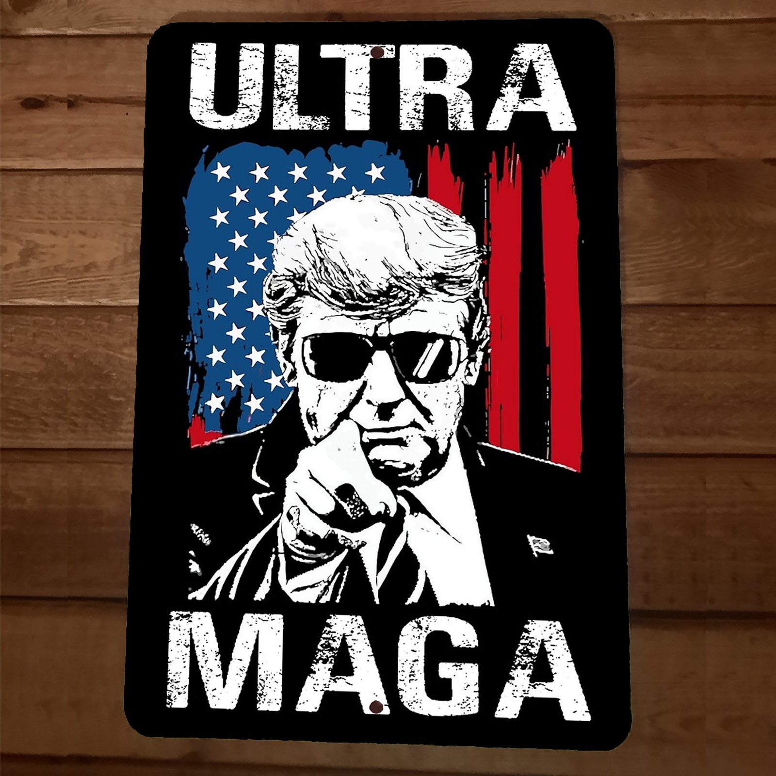 Ultra MAGA President Donald Trump 8x12 Metal Wall Sign Garage Poster ...