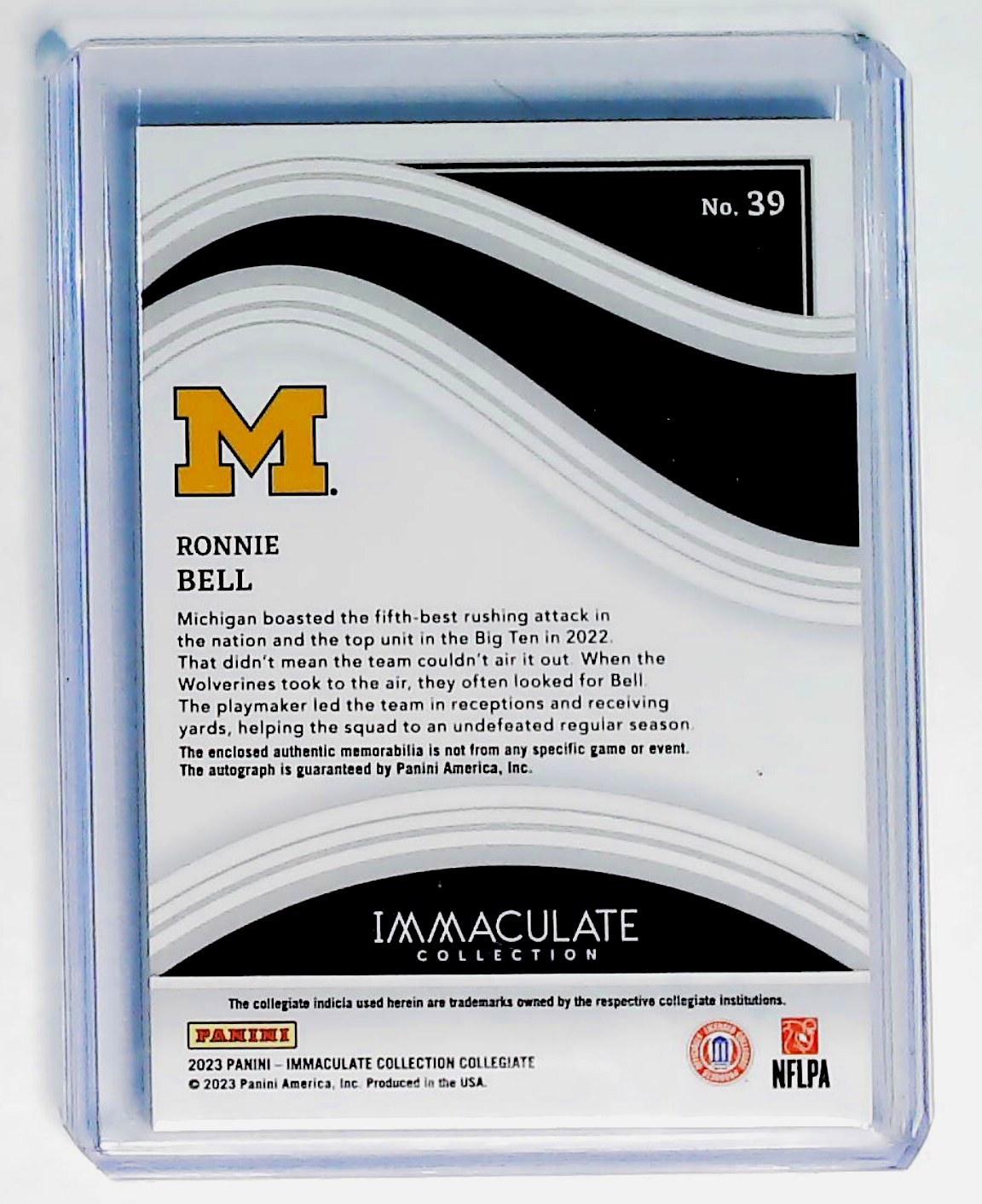 2023 Panini Immaculate #39 Ronnie Bell Rookie Patch Autographs Blue ...