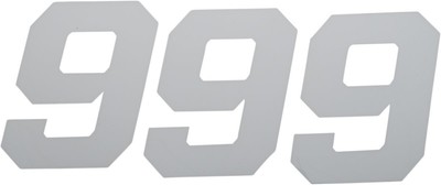 D'Cor Visuals 4" White Race Number 9 Decal 3 Pack (45-34-9) | eBay