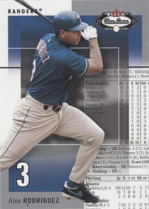 2003 Fleer Box Score - Alex Rodriguez #3 for sale online | eBay