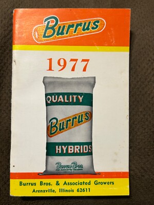 1977 BURRUS Seed Corn Hybrids Farm Note Book from ARENZVILLE i | eBay