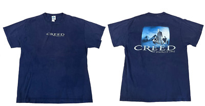 Vintage creed weathered 2002 band shirt BLue Navy All Size | eBay