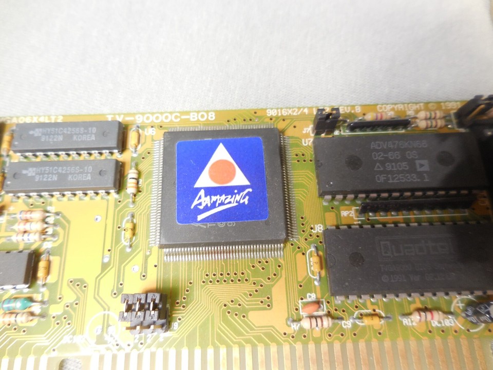 TRIDENT VGA Video Card TV9000C-B08 512K 16 BIT ISA VGA Board Vintage ...