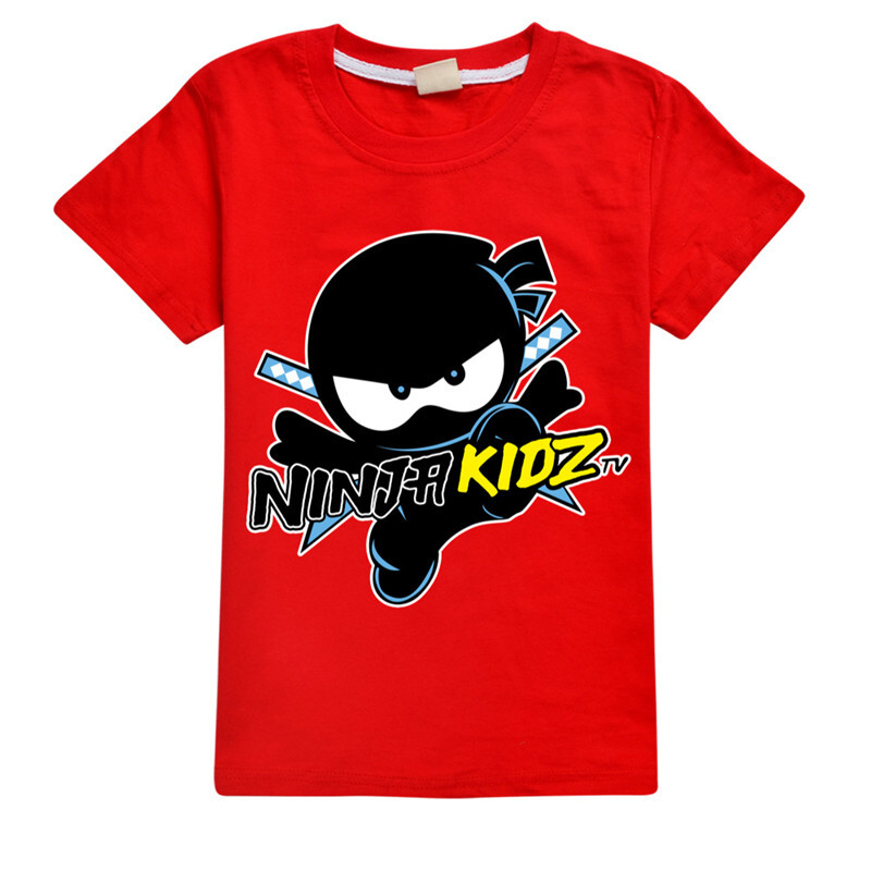 Kids Ninja Kidz Casual Cotton T-shir Boys Girls Summer Short Sleeves ...