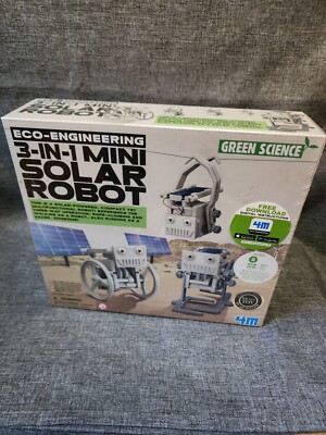 4M Green Science Eco Engineering 3-In-1 Mini Solar Robot Kit Solar ...