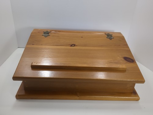 Vintage Wooden Travel Portable Writing Lap Desk Slanted Secretary | eBay