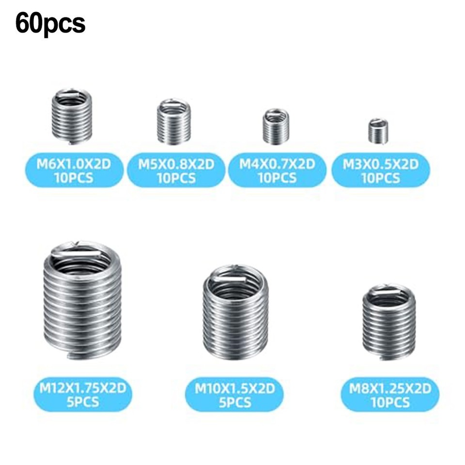 User Friendly Helicoil Insert Set 60pcs for Easy Repairs from For M3 ...