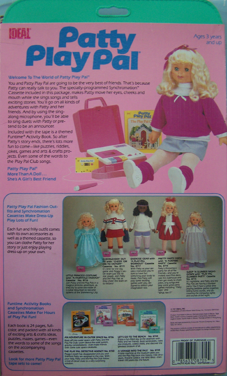 1987 IDEAL TALKING ANIMATED PATTY PLAY PAL THE PLAYPAL DETECTIVE BOOK ...