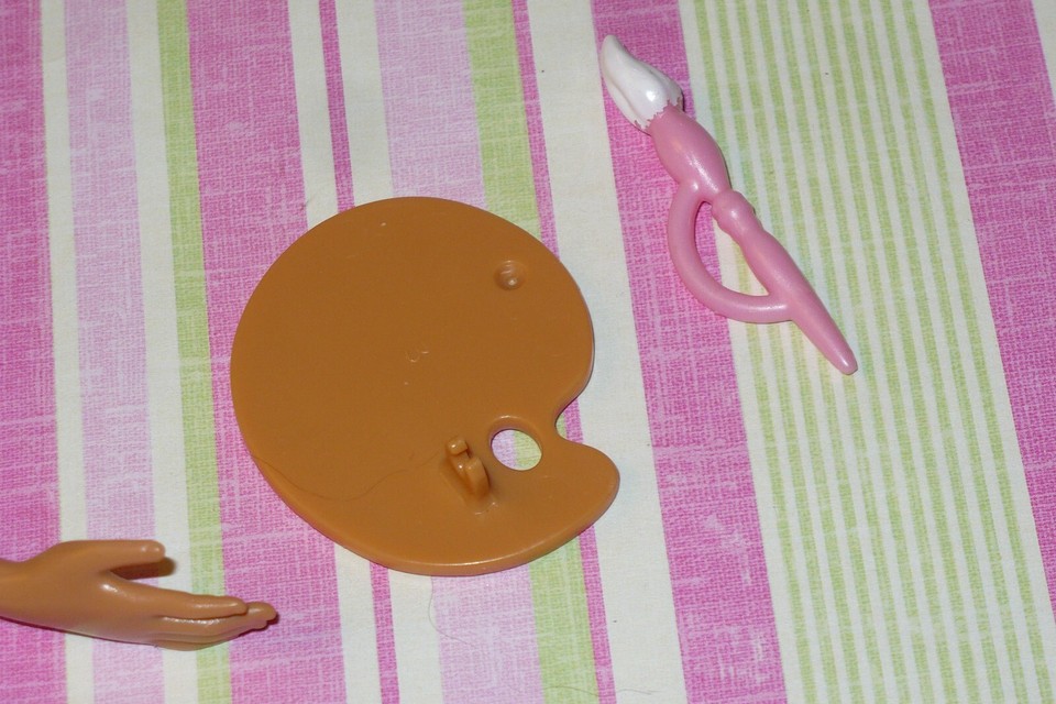 Barbie Doll Dream House Accessory ~ PAINT PALLET & PAINTBRUSH Set 2pc ...