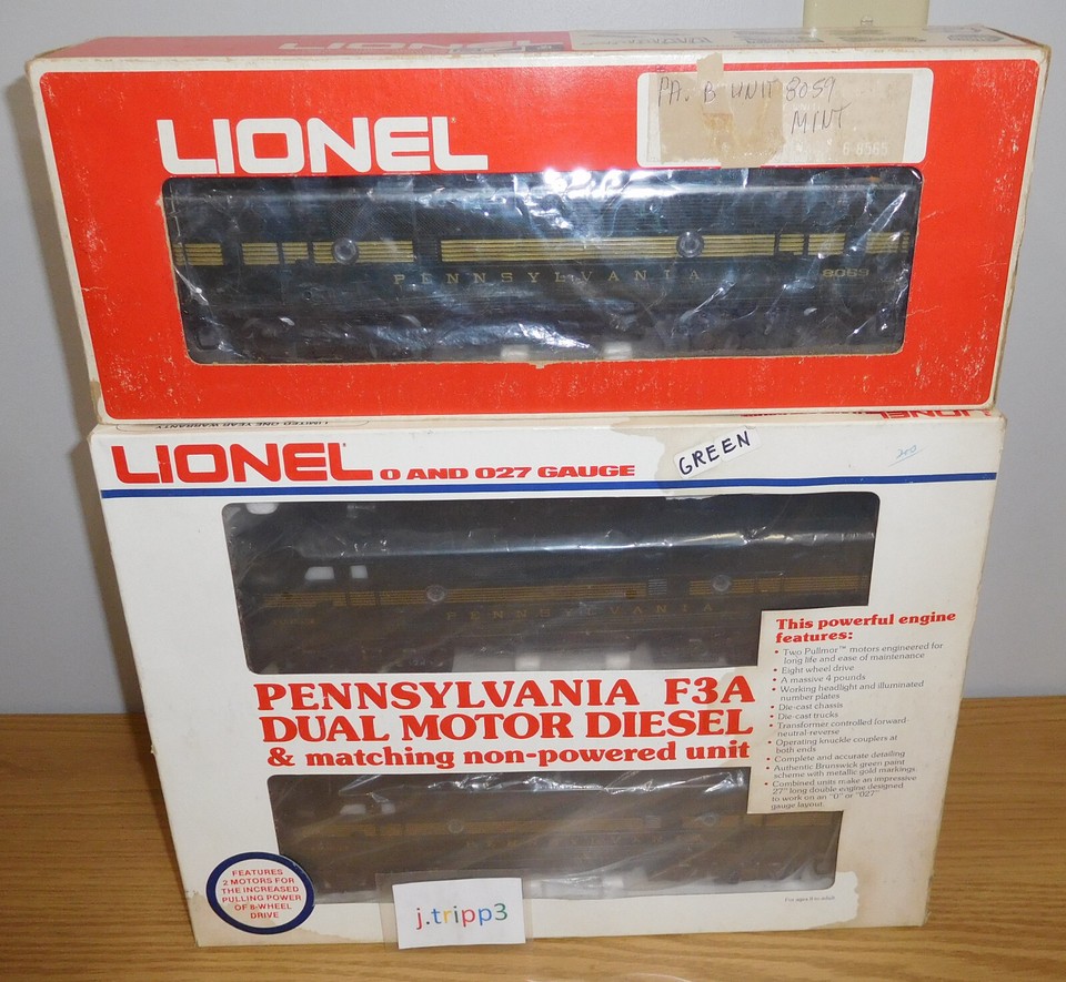 Lionel 8952 8059 Pennsylvania F-3 'ABA' O Gauge Diesel Engine ...