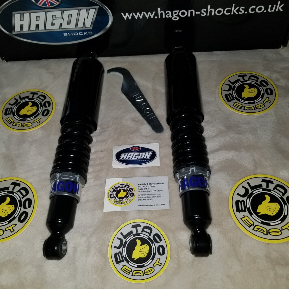 NEW In Box HAGON TWIN SHOCKS MAICO VINTAGE AHRMA 125 250 400 501 2YR ...