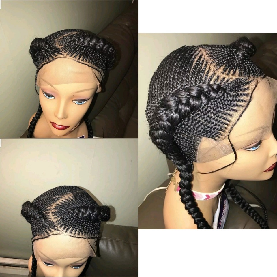 Braided wig:Handmade cornrow braids wig. cornrow wig. PRE-ORDER ONlY.2 ...