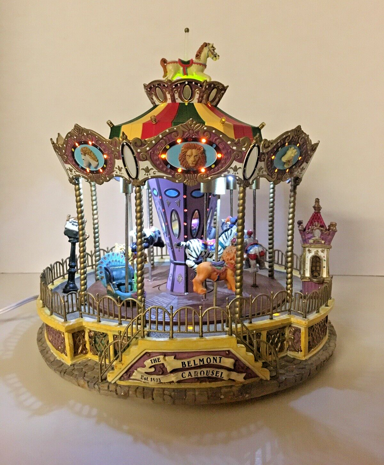 Lemax Belmont Carousel 2004 Village Collection Animated Lighted Orig ...