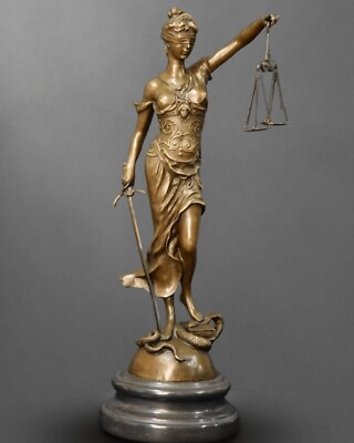 Bronze Statue Justice Sculpture Thémis Lady of Justice Greek god ...
