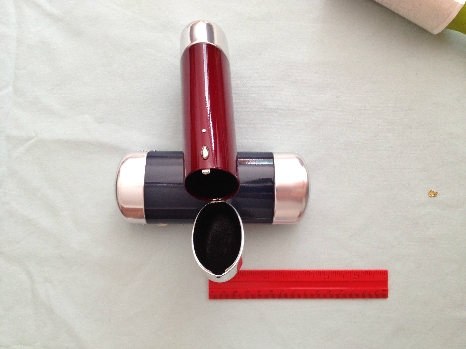 Eyeglass Case-Aluminum Metal, Push-Button Flip-Open Top 6 x 2.25 x 1.5 ...