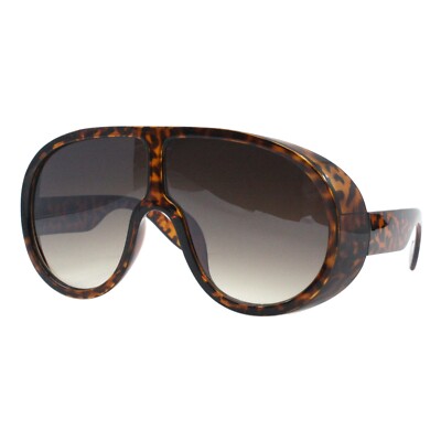 Oversized Goggle Style Sunglasses Unisex Round Shield Shades UV400 | eBay