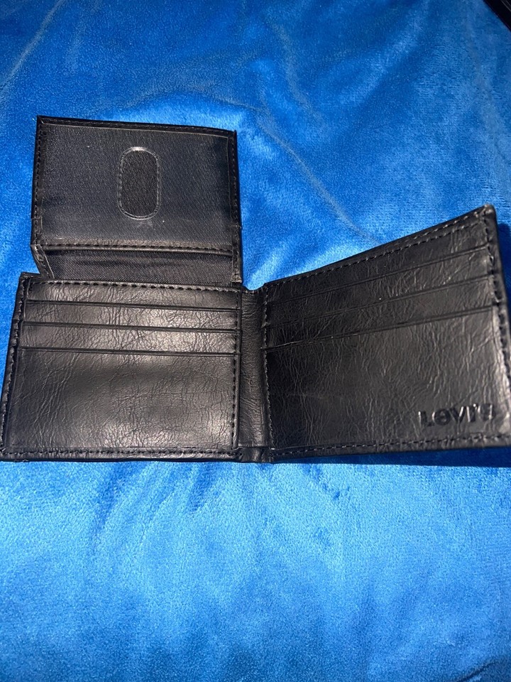 Levi's Wallet RFID Identity Theft Protection Coated Leather Trifold ...