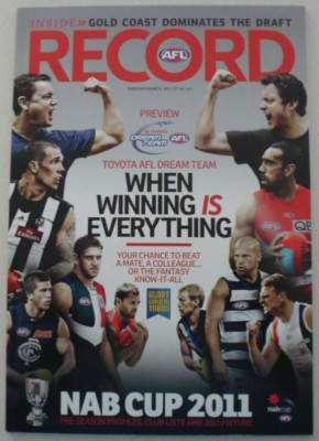 OFFICIAL FOOTBALL RECORD PUBLICATION: THE 2011 AFL PREMIERSHIP SEASON ...