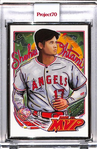 2021 TOPPS PROJECT 70 #722 SHOHEI OHTANI BY EFDOT P70 AP SILVER FRAME ...