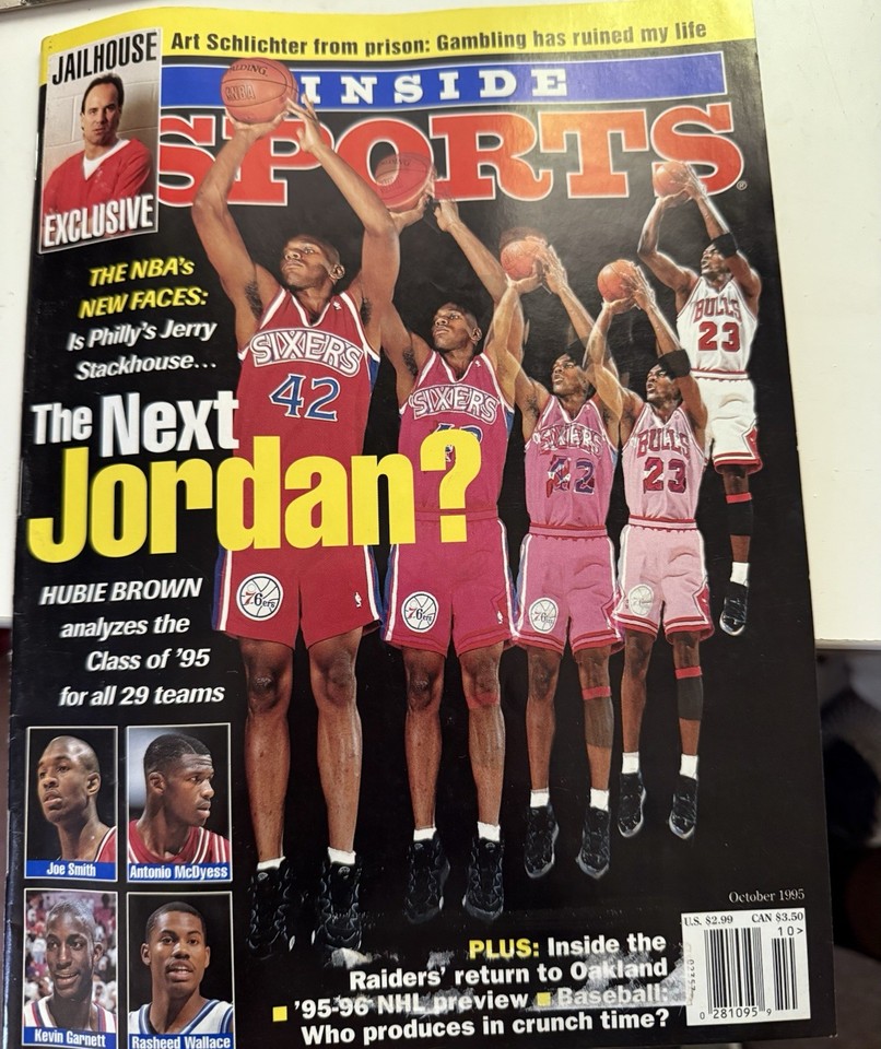 Oct. 95’ Inside Sports magazine NBA rookie Jerry Stackhouse “The Next ...