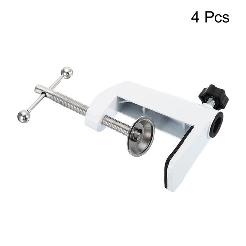 4Pcs 0.47" Hole Dia. Universal C-Clamp Table Lamp Mic Arm Mount Desk ...