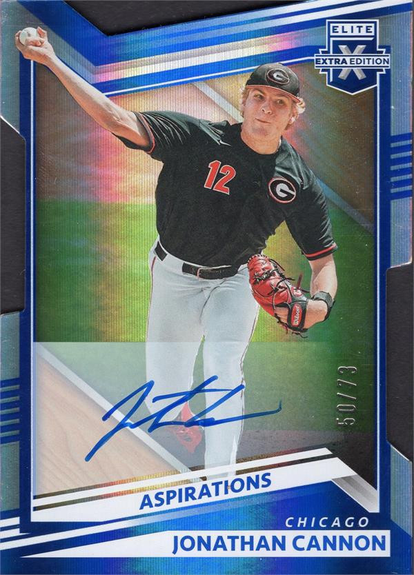Jonathan Cannon signed baseball card 2022 Panini Elite Rookie Refractor ...