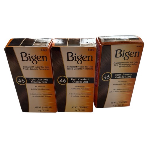 Bigen Hair Powder Color #46 Light Chestnut 0.21 oz - THREE PACK New ...