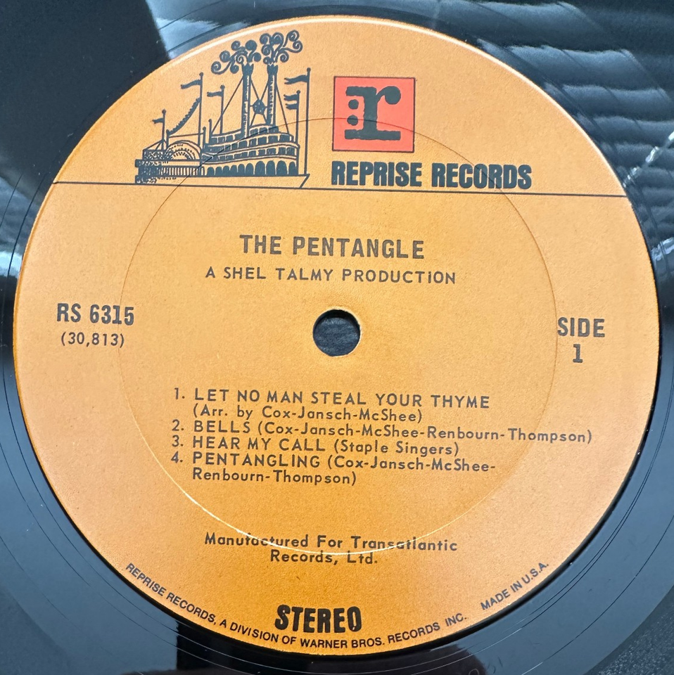 The Pentangle Self-Titled Vinyl LP Album in VG+ Condition w/ Danny ...