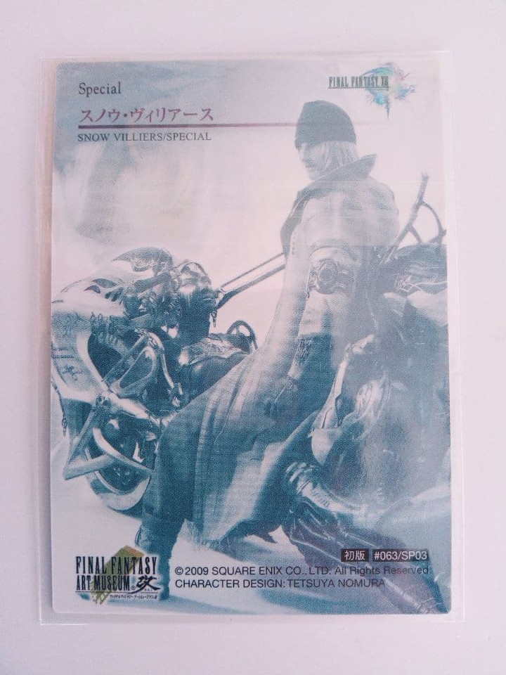 FINAL FANTASY XIII Snow SP Trading Card Rare First Edition Used | eBay