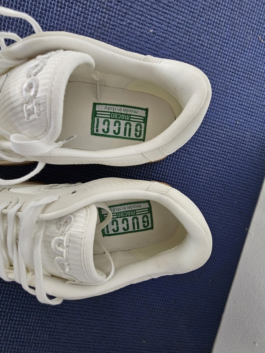 Gucci Mac 80 Women's White Leather Low Top Sneakers Uea Size Gucci Mac 80 Women's White Leather Low Top Sneakers Uea Size