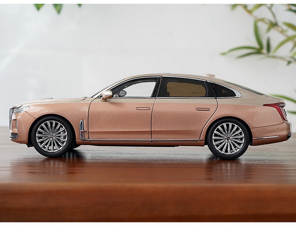 HongQi Red Flag H9 Gold Diecast Car 1/18 Scale Model No Base version ...