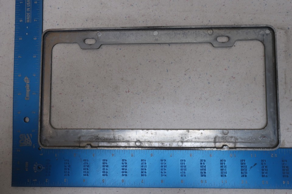 License Plate Frame Metal Silver Black Watch the Lion Media Models (F2 ...