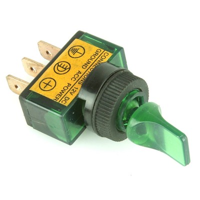 Illuminated Green Paddle Toggle Switch On/Off For Kit Car, Classic | eBay