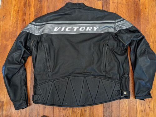 Victory Motorcycles Leather Jacket CE Armored W/ Zip Out Liner 2XL | eBay