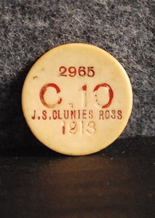 Cocos Keeling Islands. 1913 10 Cents. Plastic Ivory Token. Issue No ...