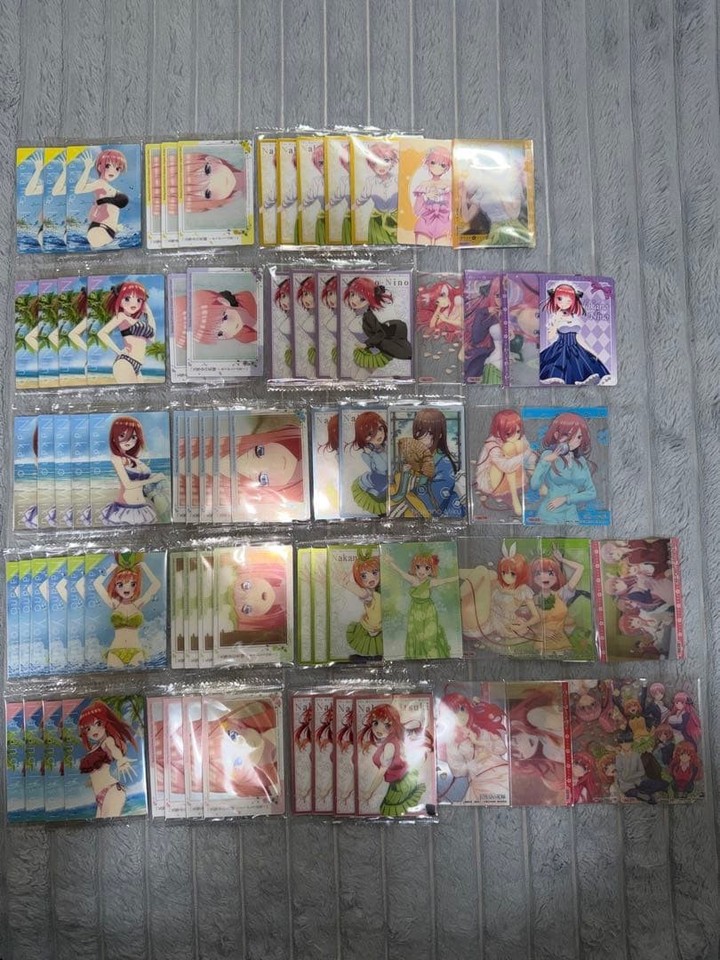 The Quintessential Quintuplets Card Set 156 pieces including wafers and ...