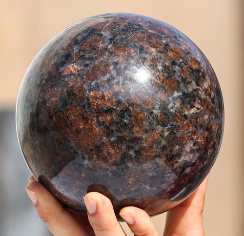 125MM Blue Iolite Cordierite Sphere Stone Of Muses Water Sapphire ...