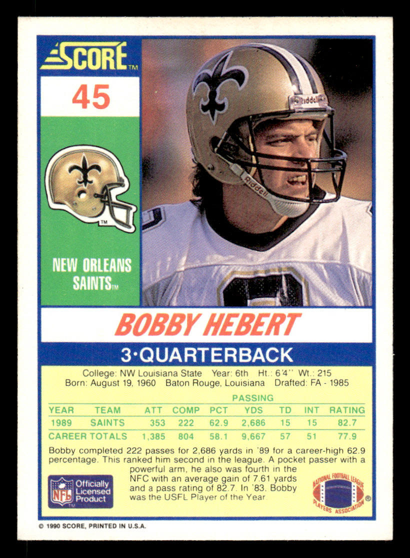 Bobby Hebert Quotes 550 80s/90s Pro Football Ideas | Football, Nfl
