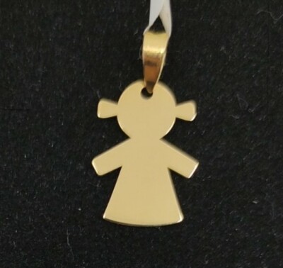 Pendant Gold 18k 750 Mls . Silhouette Of Niña. Ref 70164 | eBay Australia