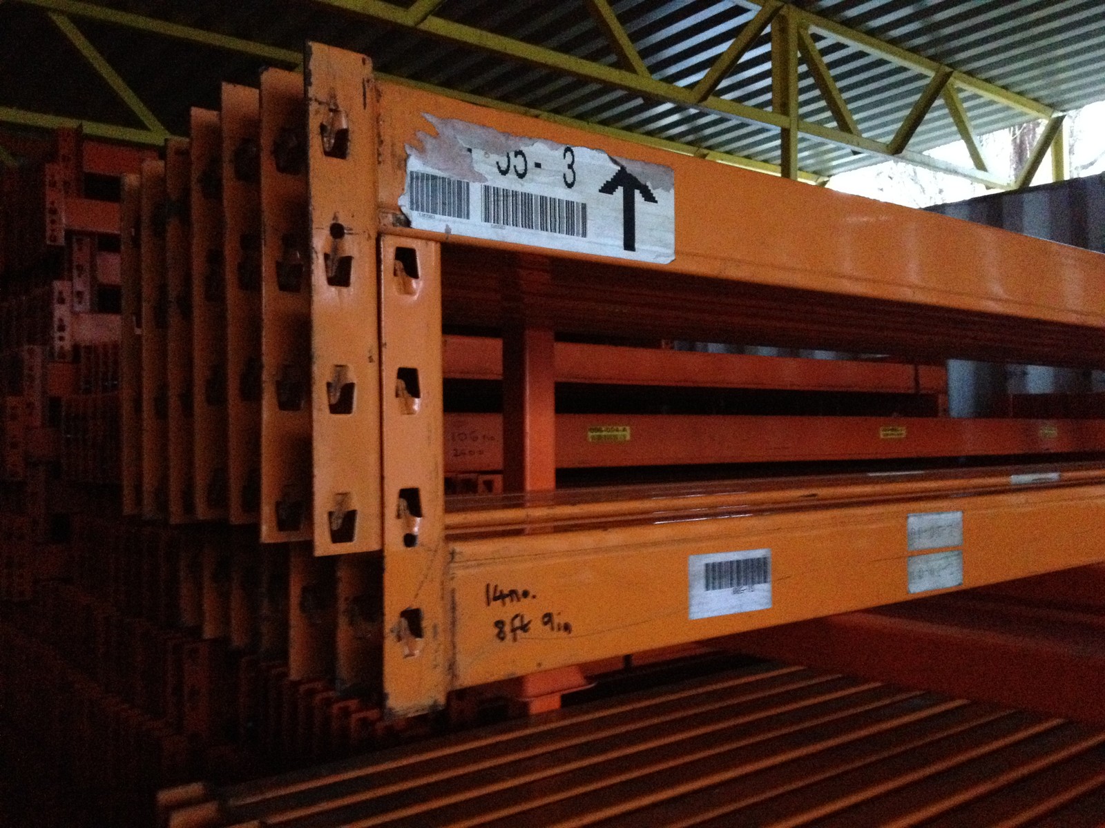 DEXION MK3 2667 MM/8 FT 9IN PALLET RACKING BEAMS (2518 KG UDL) (USED) £ ...