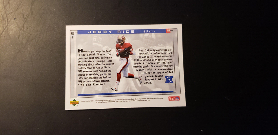 1995 UPPER DECK PRO BOWL HOLOGRAM JERRY RICE #PB7 | eBay