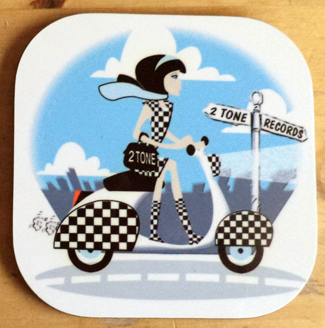 2 Tone Coaster, Scooter Coaster, Ska Reggae Skinhead Coaster, Scooter ...