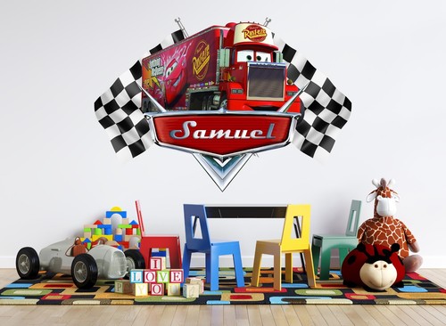 Mack Truck Disney Cars Movie Personalized Custom Name Wall Sticker ...