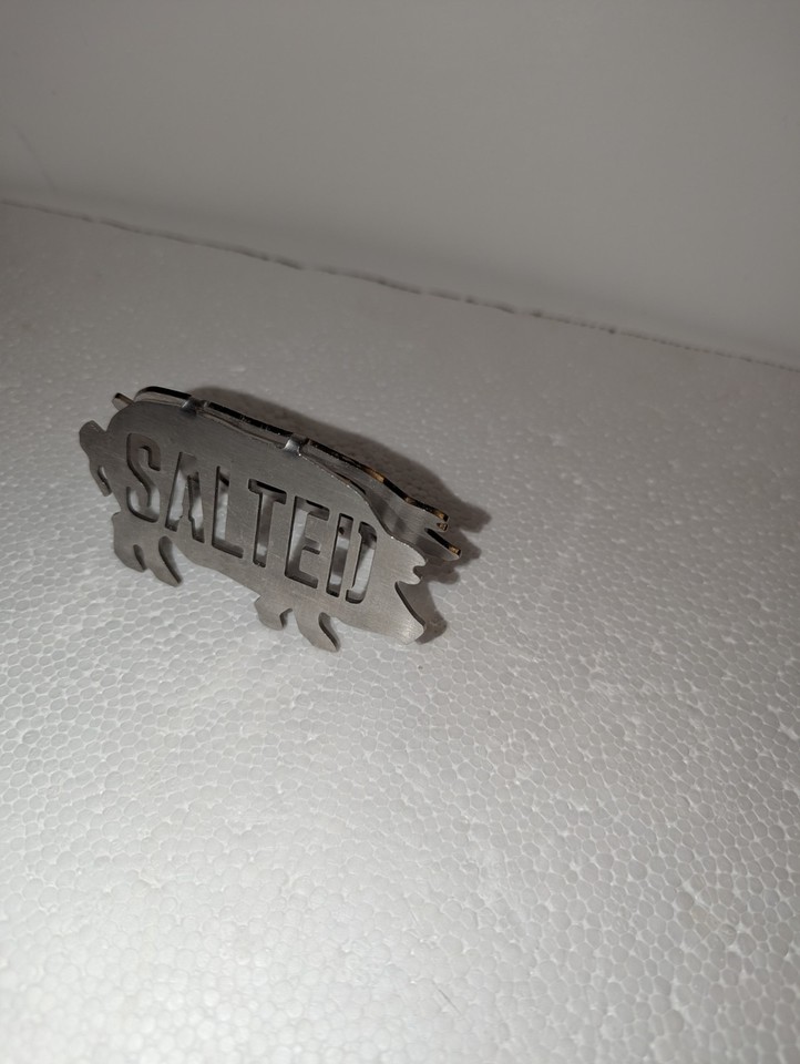 Metal Standing Pig Shelf/Table Sitter Kitchen Decor Cut Out "Salted ...