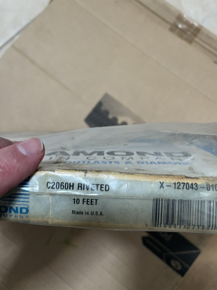 10' Diamond C2060H Riveted Double Pitch Roller Conveyor Chain New x ...