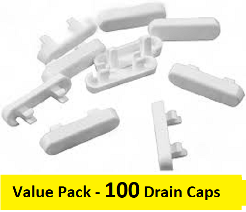 Pvc Window Drain Caps (100) Weep Hole Drainage Covers uPVC Double ...