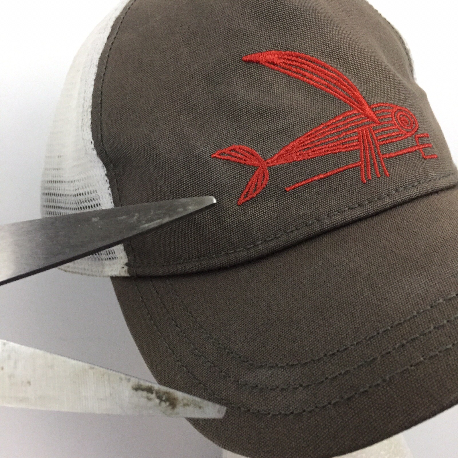 Patagonia Flying Fish Cap Trident Logo Mesh Snap Back… - Gem