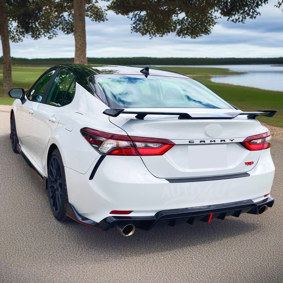 Fit 2018-2024 Toyota Camry TRD Style Gloss Black Rear Diffuser & Corner ...